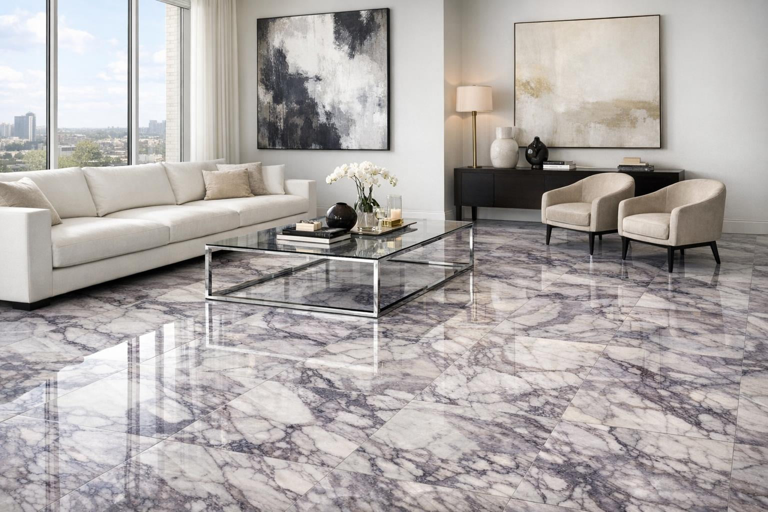 Elegance Redefined: Afyon Violet Marble by Zicana Boutique