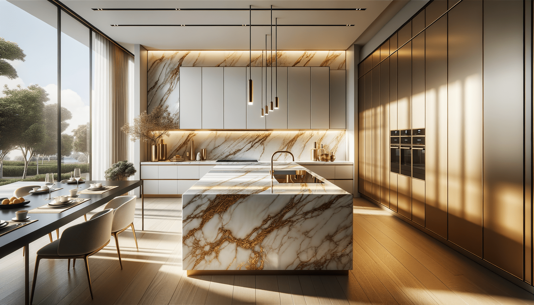 Elevate Spaces with Vicostone Quartz Florence Gold Elegance – Zicana ...