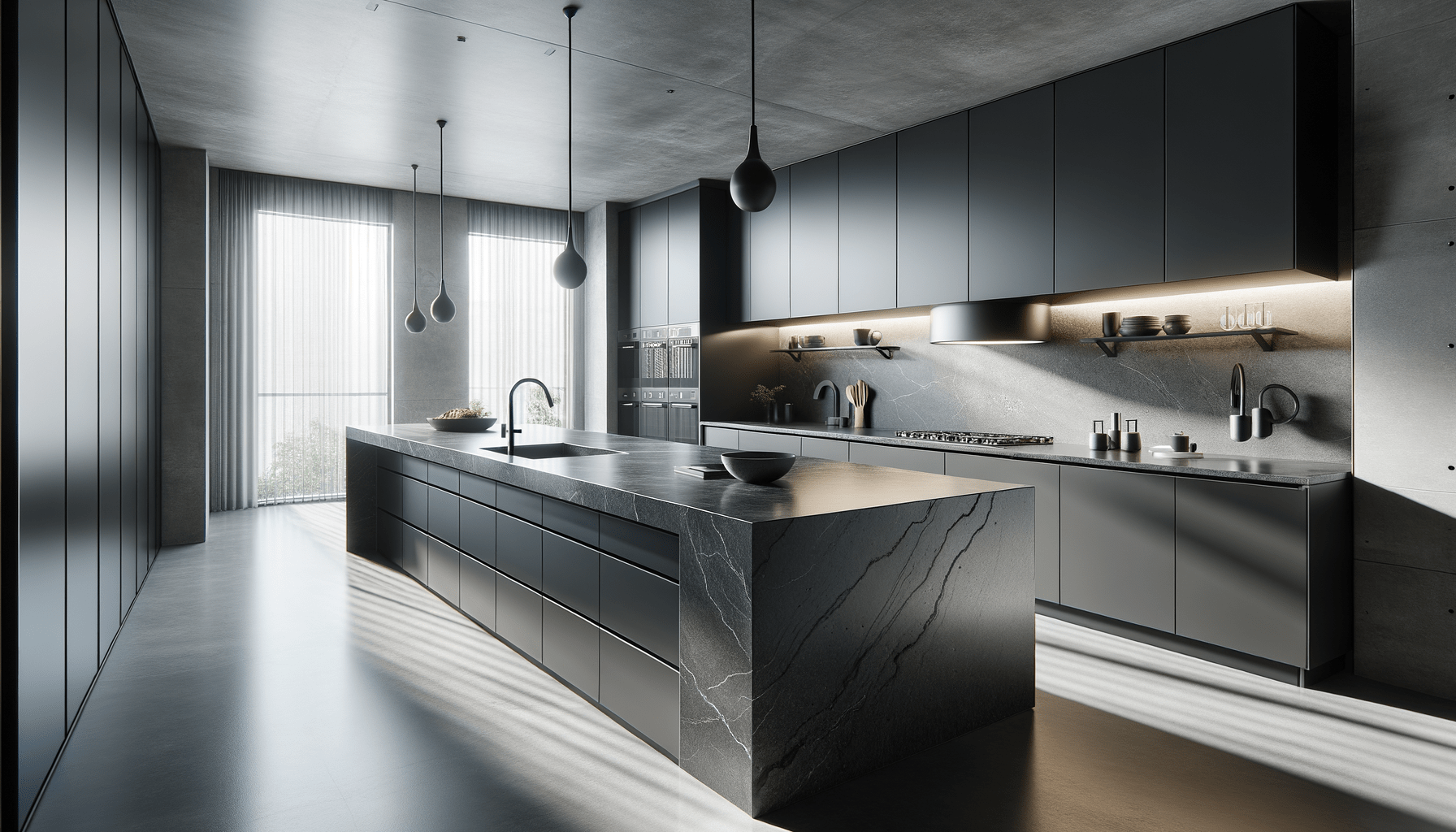 Elevate Spaces with Vicostone Quartz Graphite Design Solutions – Zicana ...