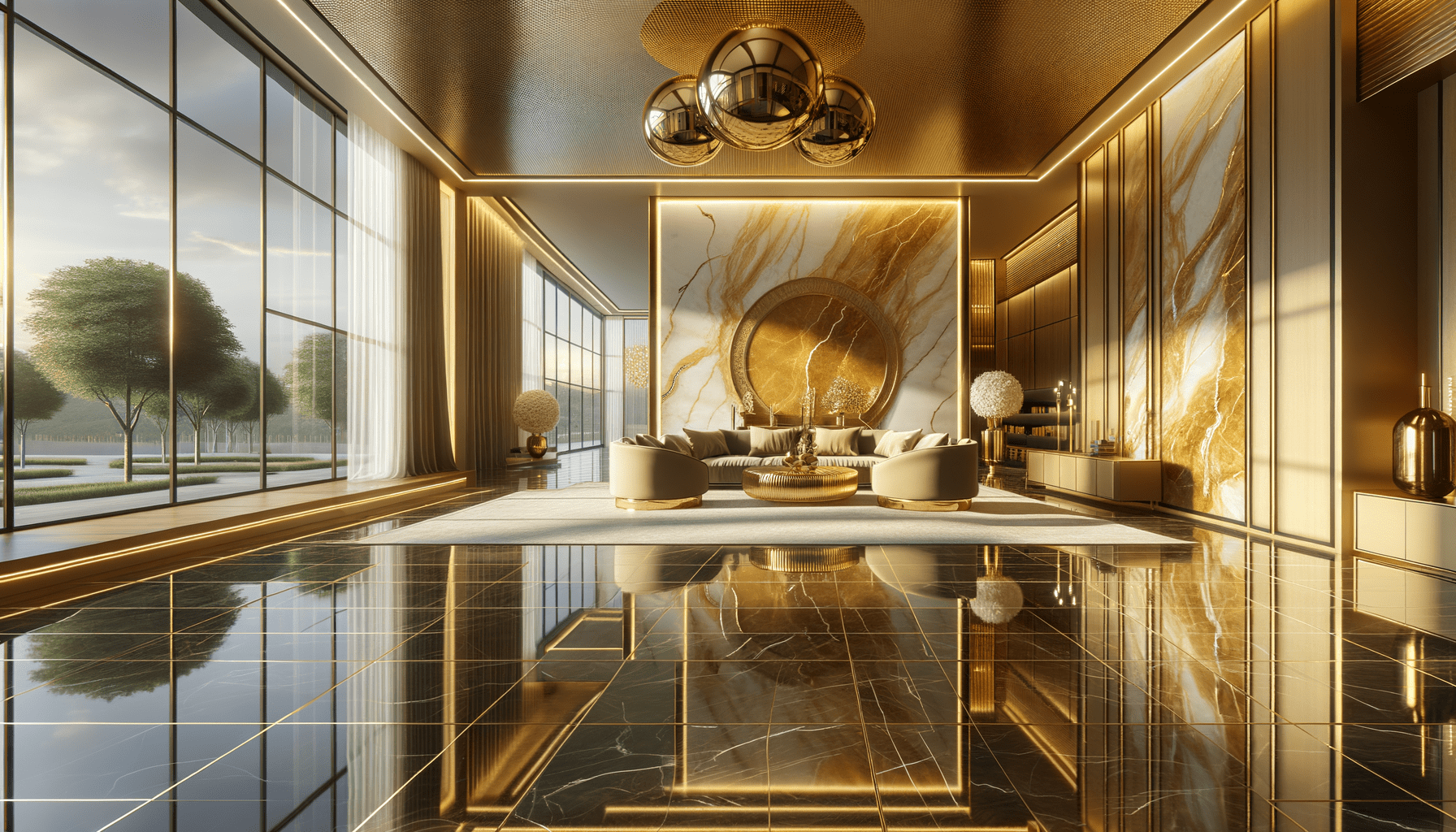 Florim Eternal Gold Glossy Elevates Luxurious Stone Interiors – Zicana ...