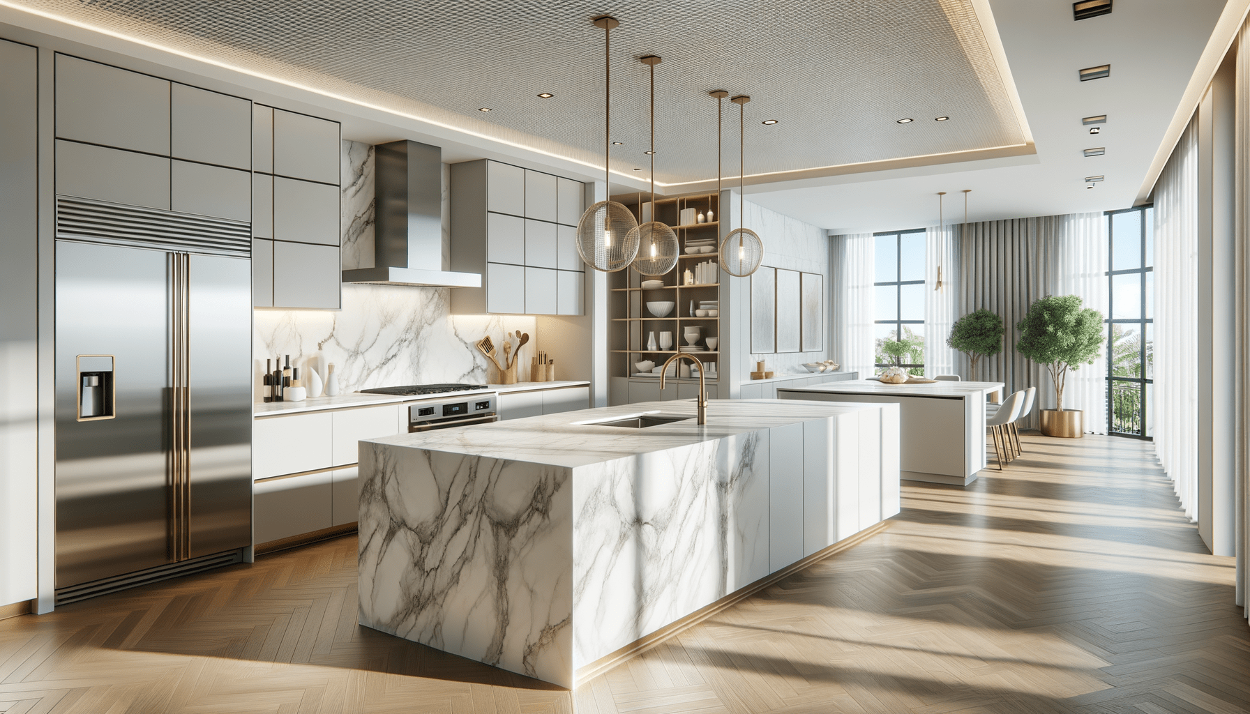 MSI Q Quartz Calacatta Elysio Ideas for Luxe Spaces – Zicana Boutique