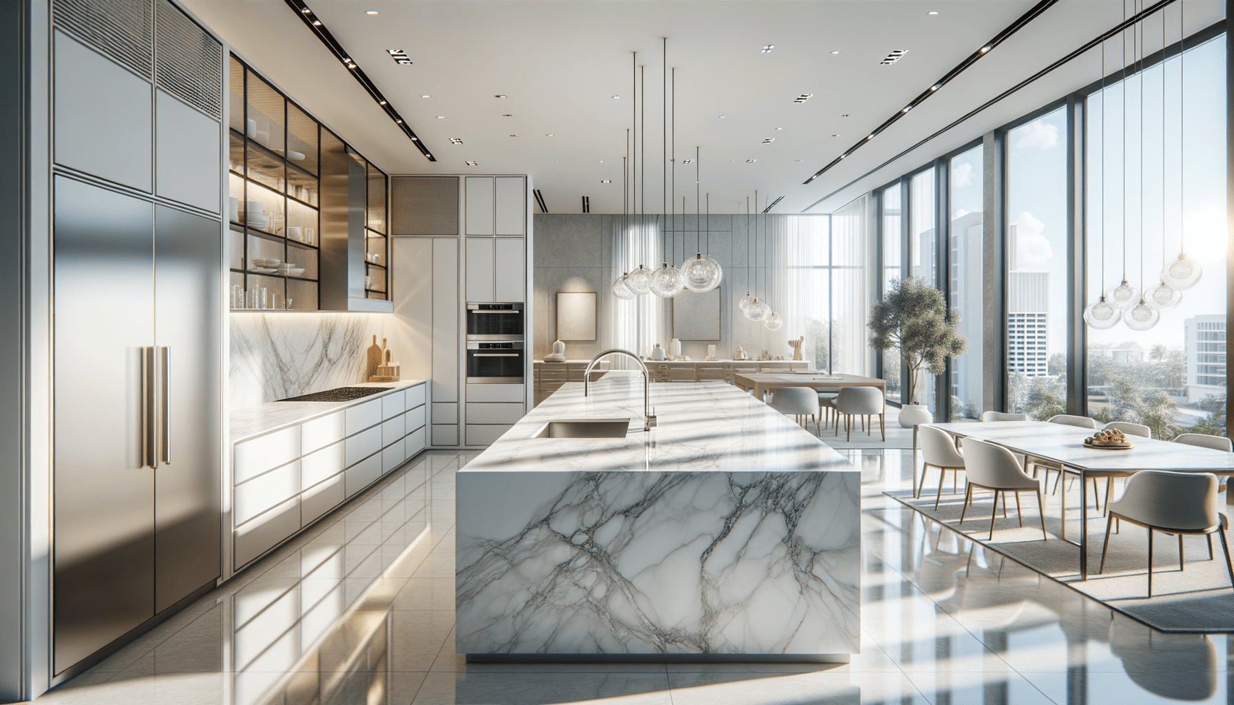 Porcelain Slabs Kitchen Countertops for Luxury High-Traffic Spaces ...