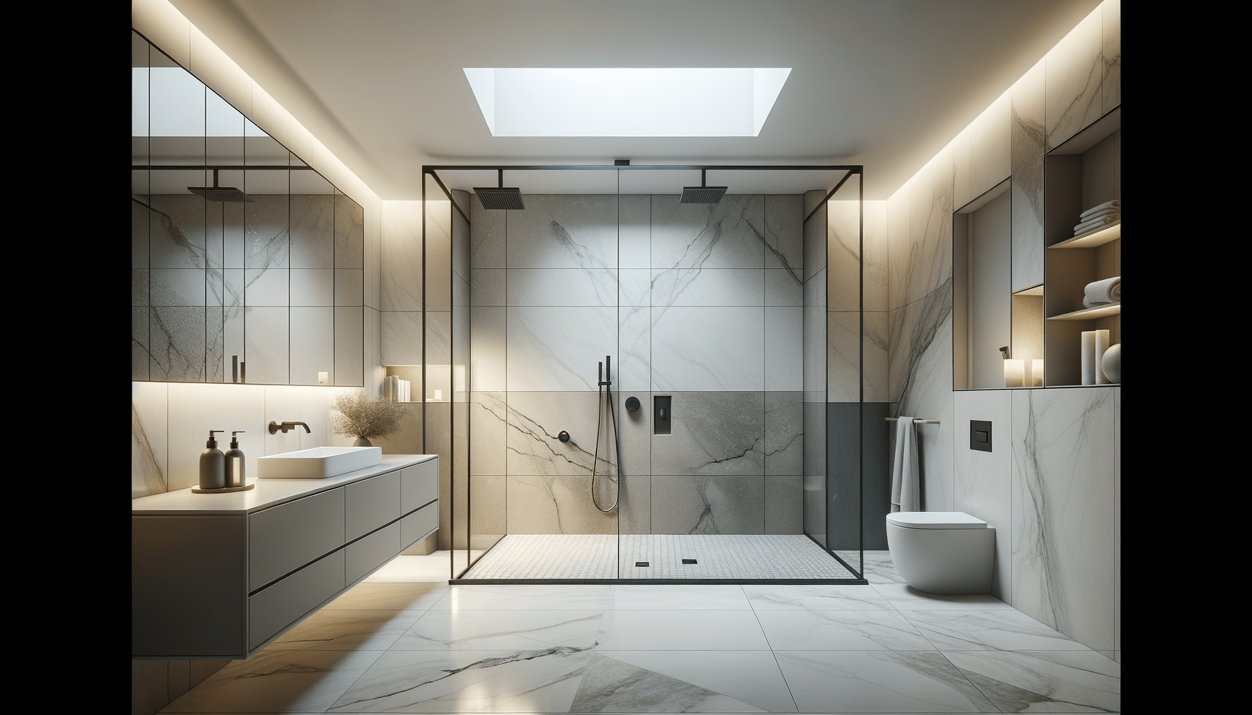 Porcelain Slabs on Shower Walls Elevate Luxury and Durability – Zicana ...