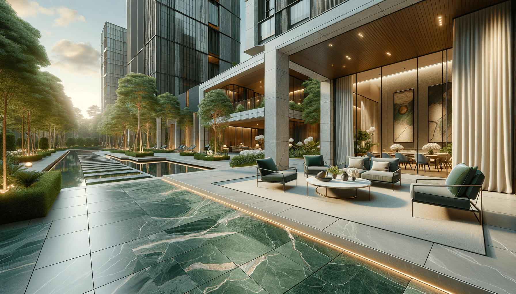 Porcelain Slabs Raj Green Elegance for Luxury Stone Designs – Zicana ...
