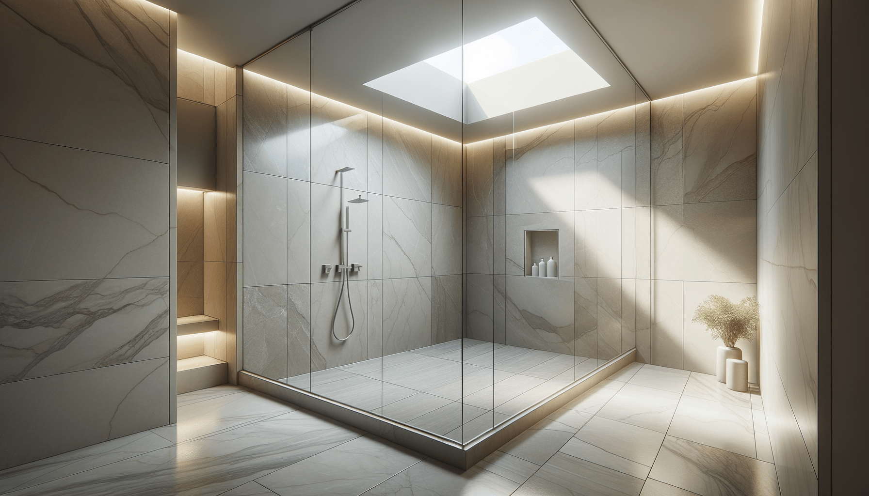 Porcelain Slabs Shower Ideas for Luxurious, Seamless Bathroom Design ...