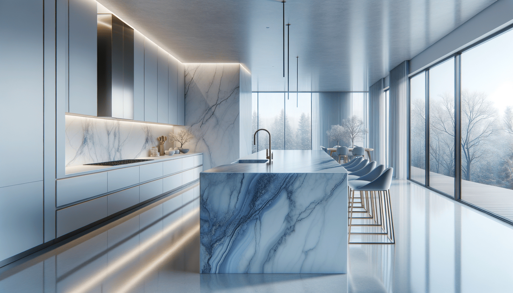 Silestone Ethereal Indigo Designs Elevate Luxury Stone Interiors ...